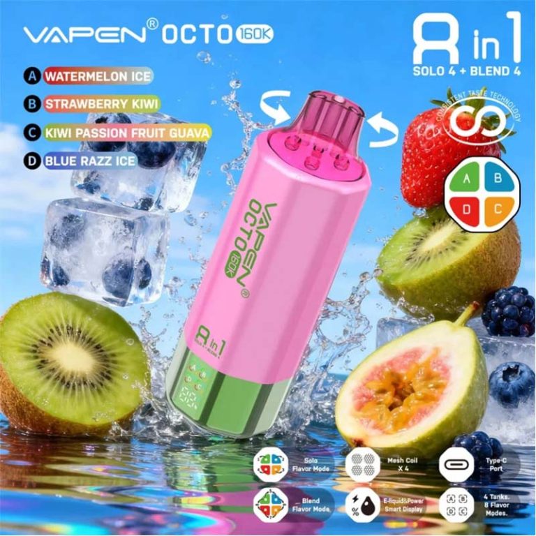 VAPEN OCTO 160K Puffs 8-in-1 Disposable Vape Wholesale