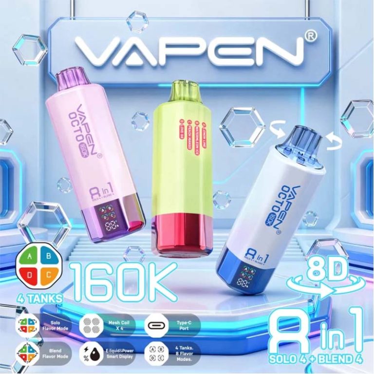 VAPEN OCTO 160K Puffs 8-in-1 Disposable Vape Wholesale